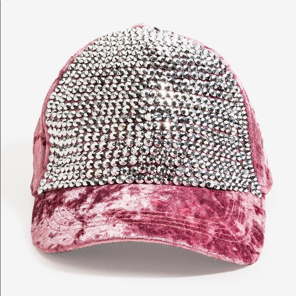 None | Accessories | Crystal Velvet Cap | Poshmark